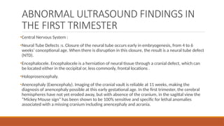 ultrasound in first trimester by radiology resident | PPTX