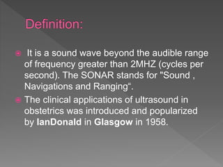Ultrasound in obstetrics | PPTX