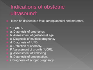 Ultrasound in obstetrics | PPTX