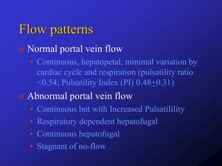 Ultrasound in portal hypertension | PPTX