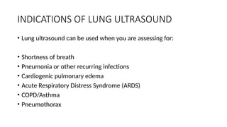 ULTRASOUND LUNG , A short review in POCUS on lung.pptx