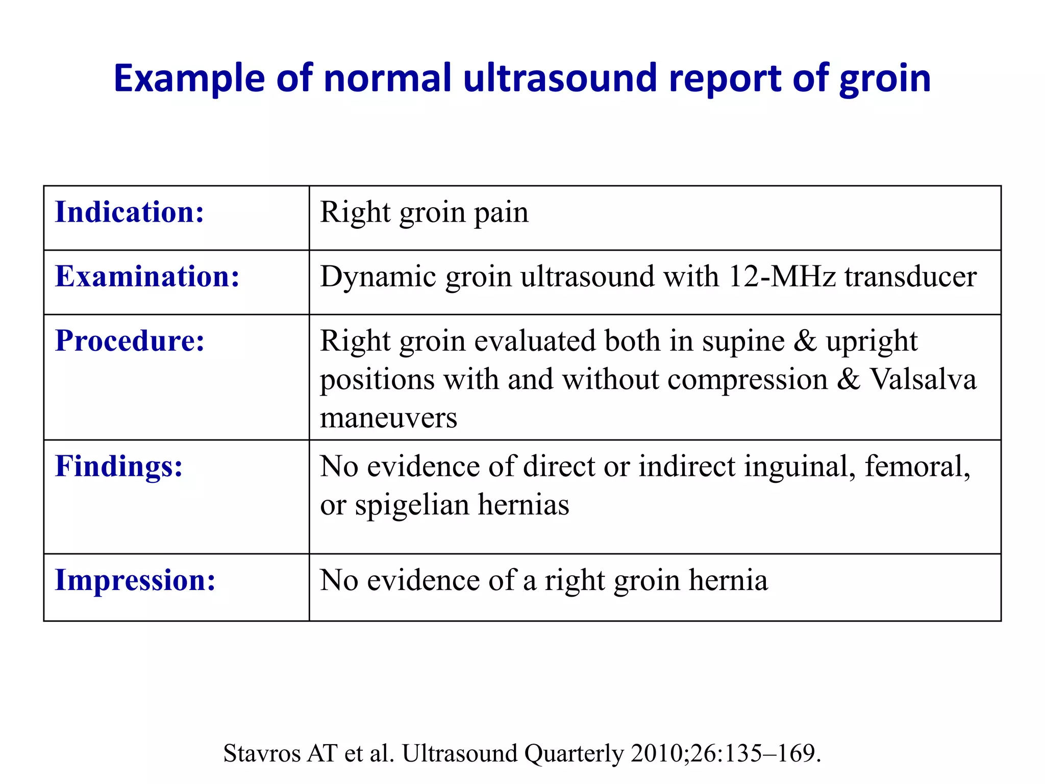 Ultrasound of groin & anterior abdominal wall hernias | PPTX