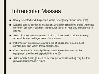 ULTRASOUND OF ORBIT & EYE- radiology description | PPTX