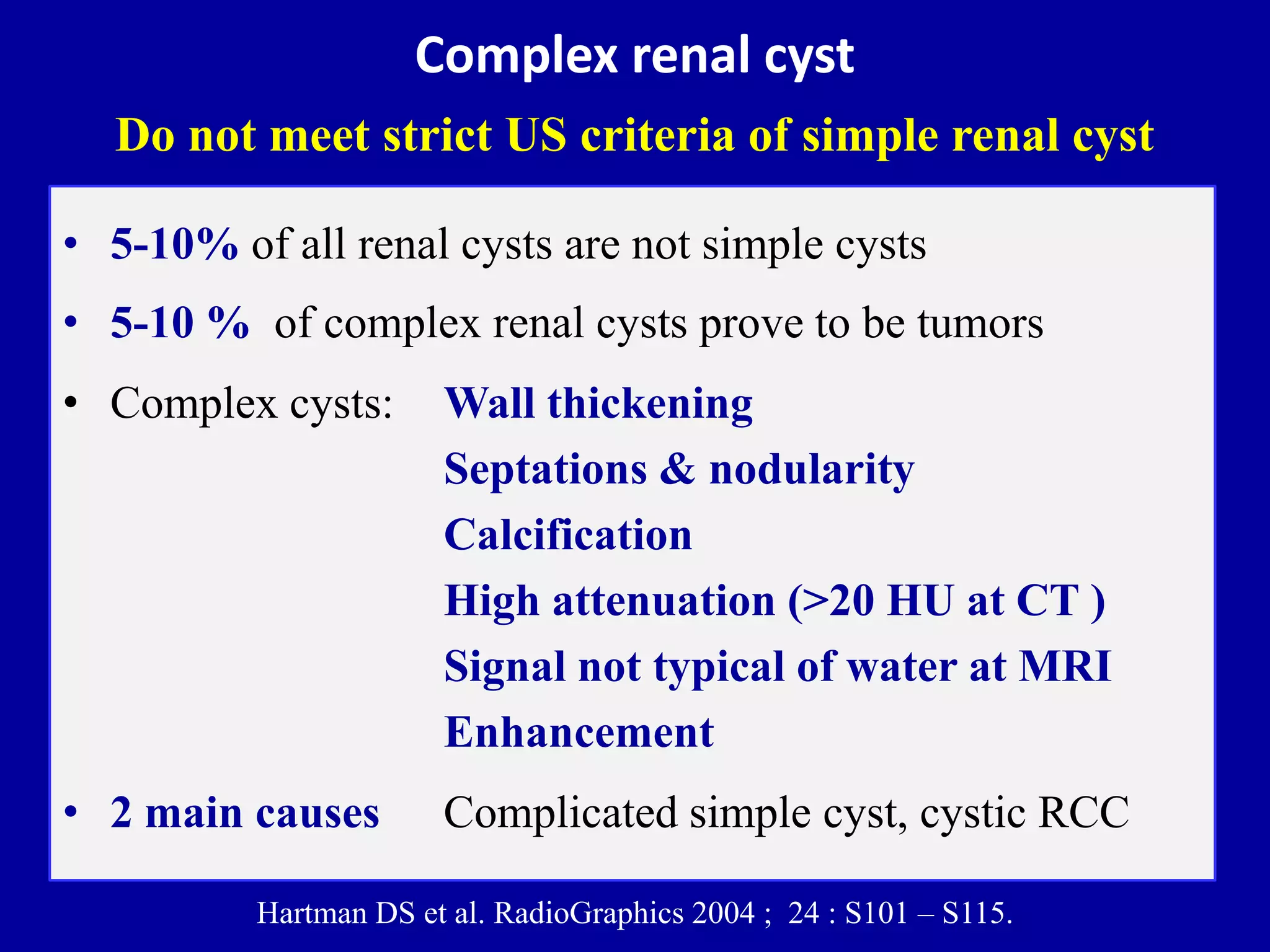 Ultrasound of the urinary tract - Renal cysts | PPTX
