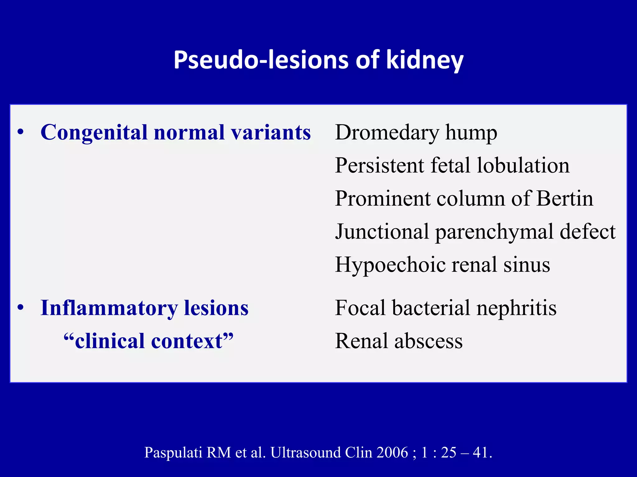 Ultrasound of the urinary tract - Renal tumors | PPTX