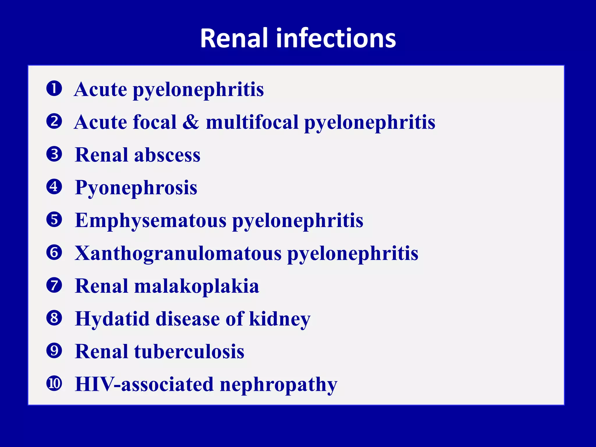 Ultrasound of the urinary tract - Renal infections | PPTX
