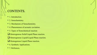 Ultrasound Assisted Reaction of M.pharm semester 2 | PDF