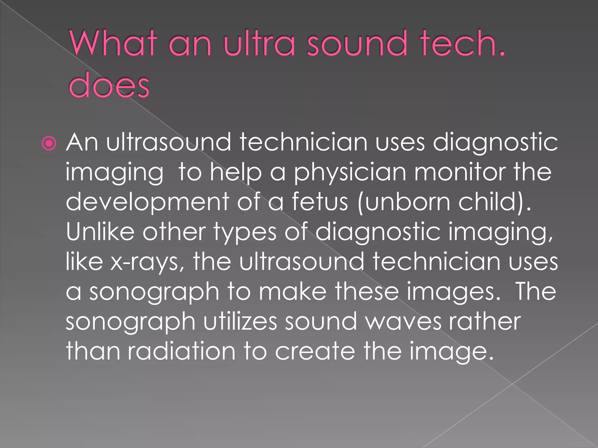 Ultra sound technician | PPT