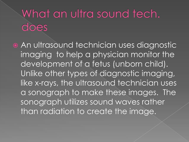 Ultra sound technician | PPT