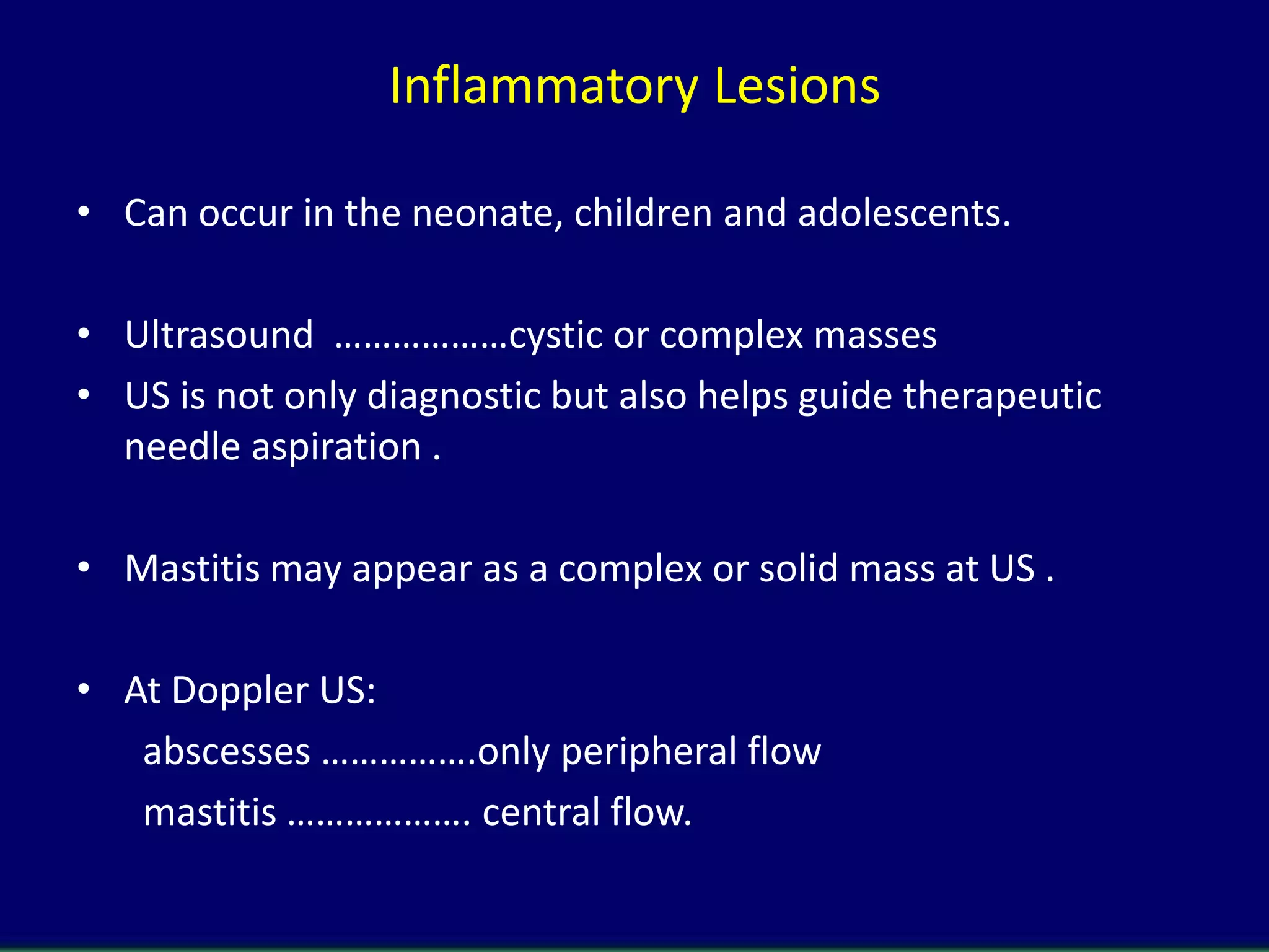 Ultrasound of pediatric and adolescent breast | PPTX