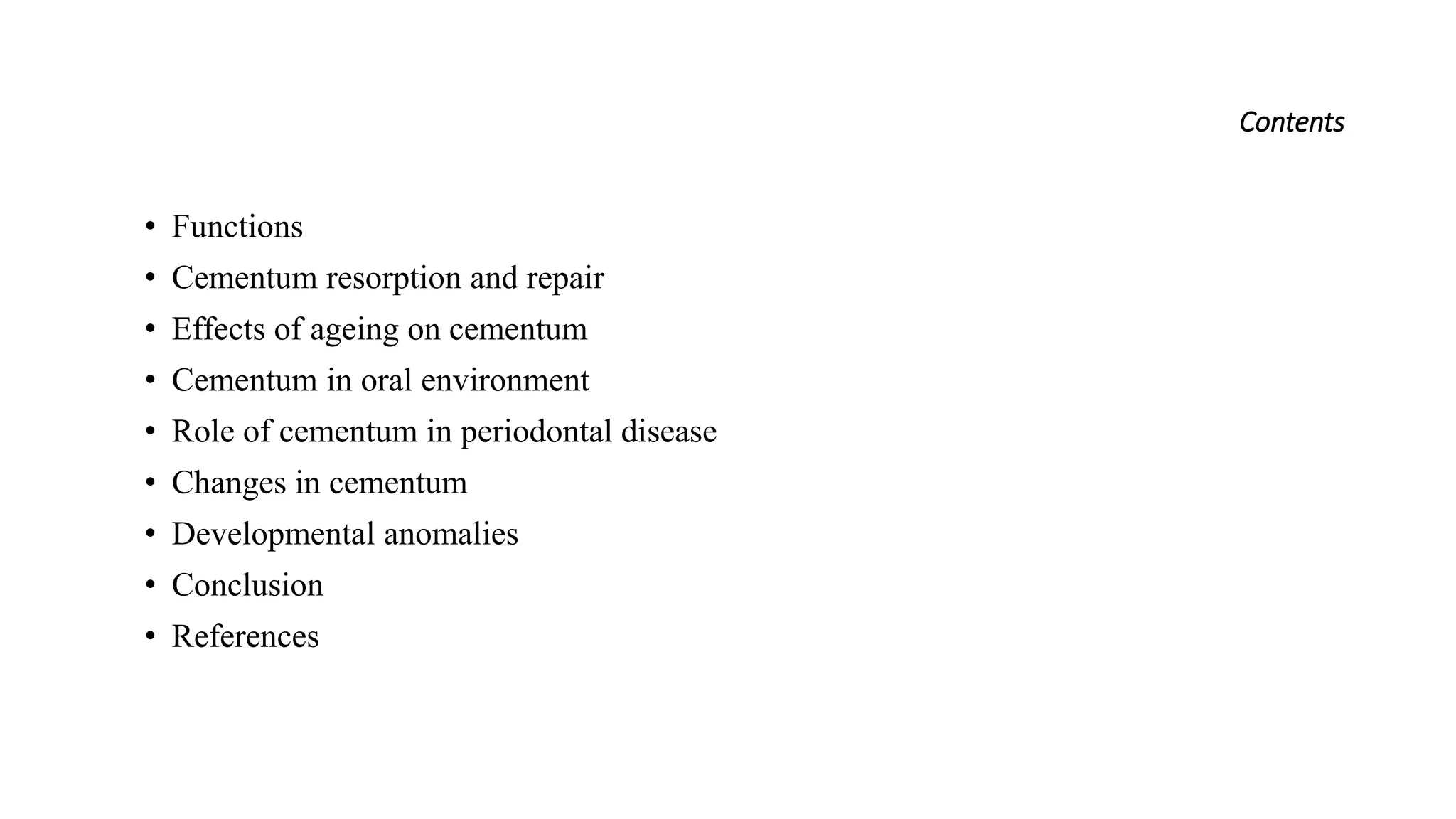 Ultrastructure and function of cementum ppt | PPTX