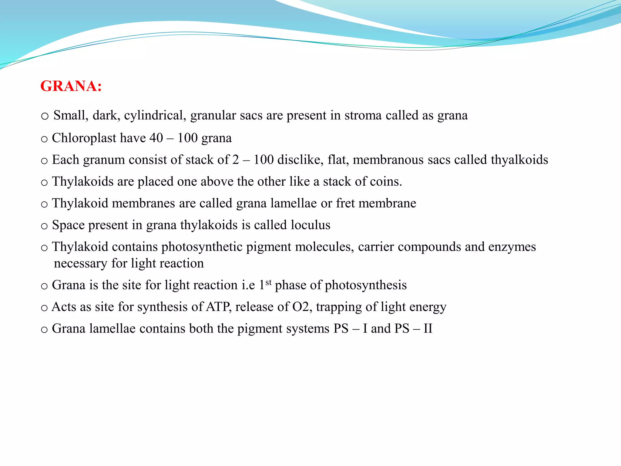 Ultrastructure of chloroplast | PPTX
