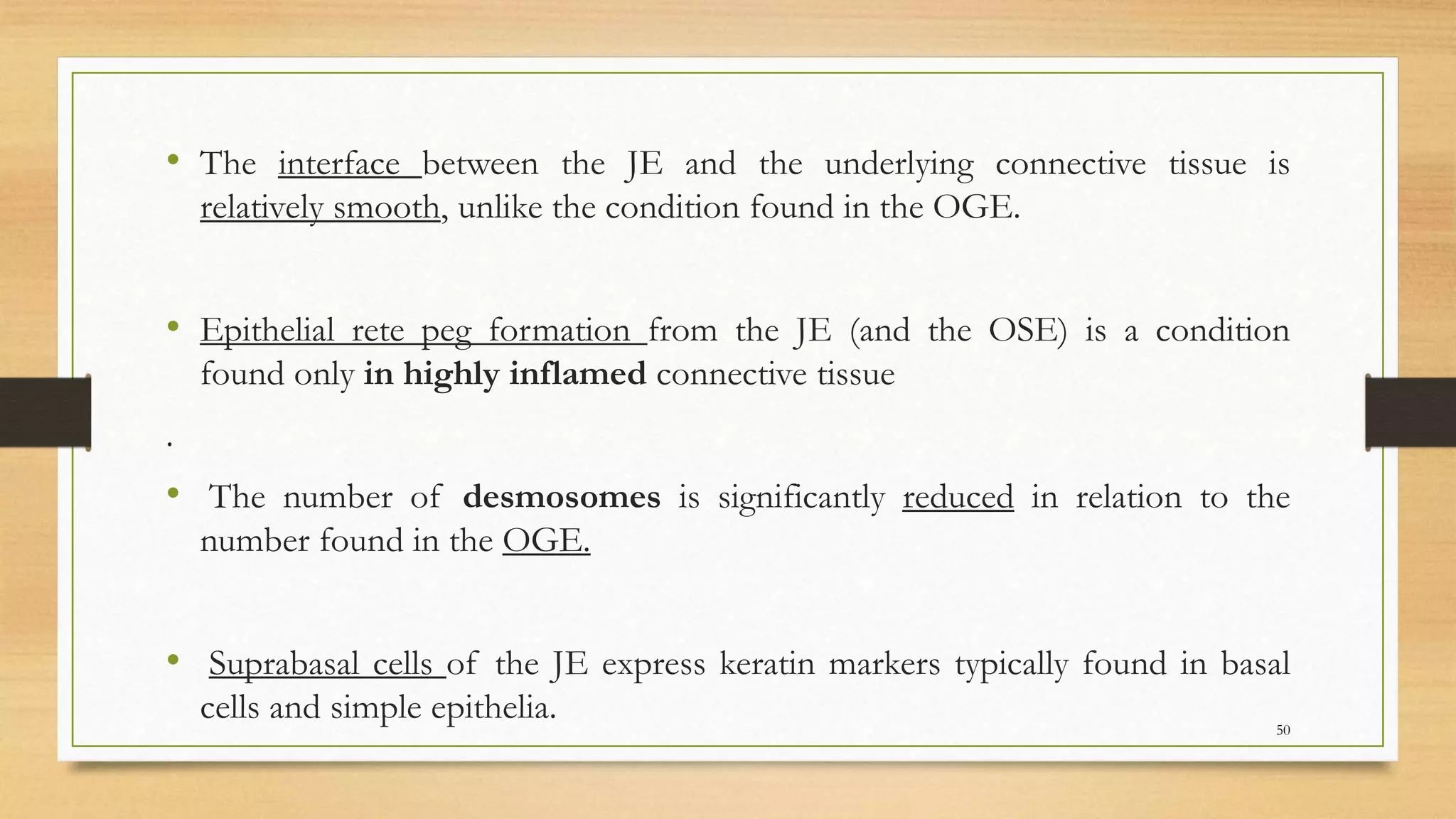 Ultrastructure of gingival epithelium in health and disease | PPTX
