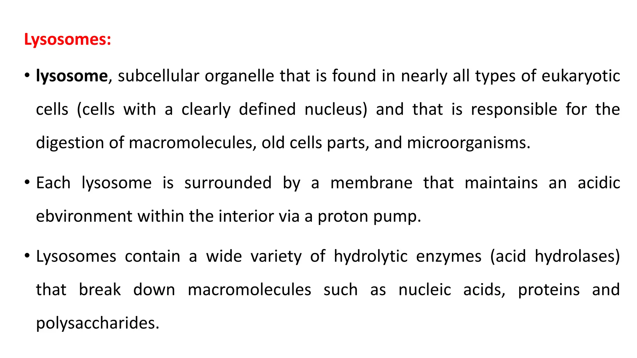 Ultrastructure of Lysosomes and its functions | PPTX