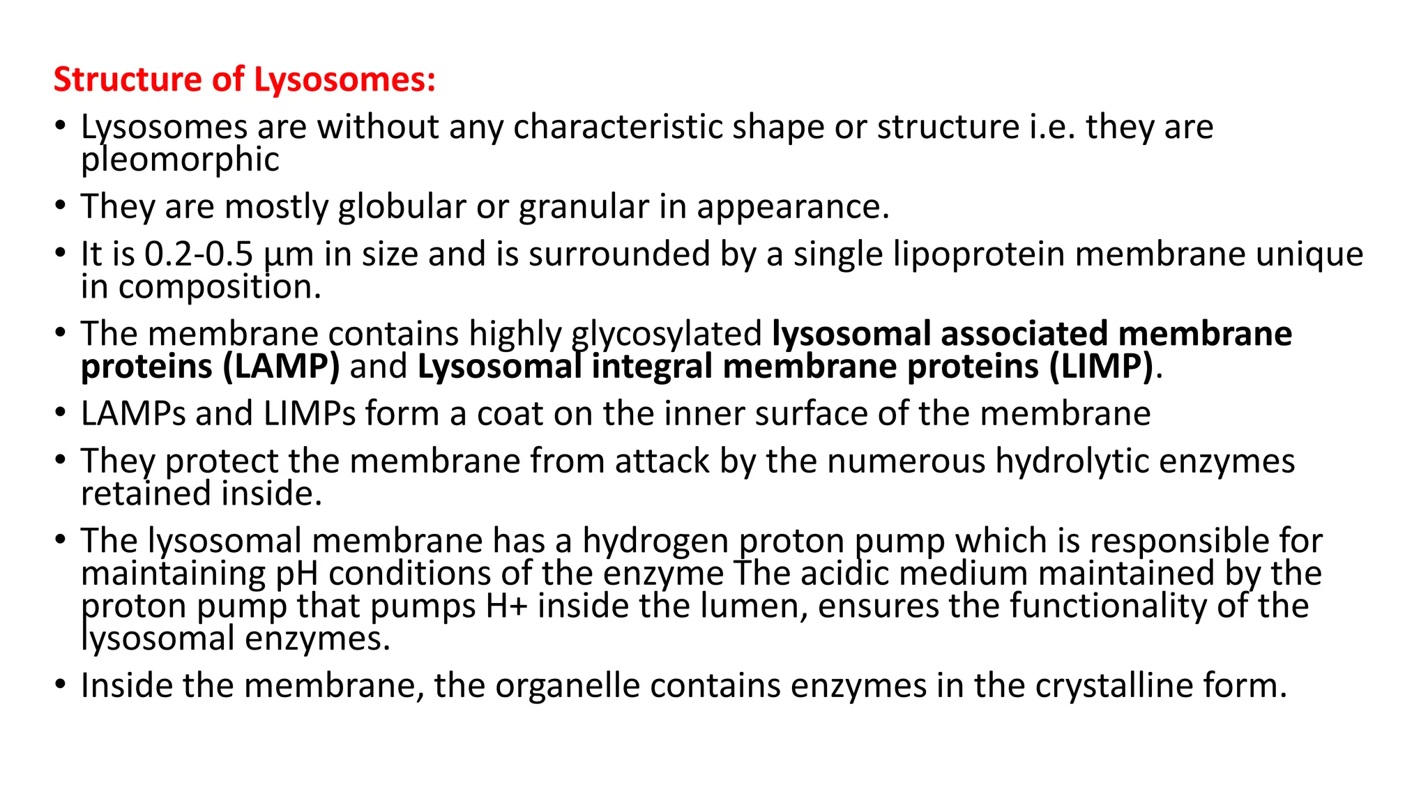 Ultrastructure of Lysosomes and its functions | PPTX