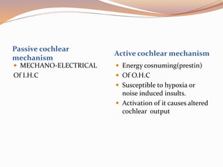 Ultra stuctures of cochlea & its central connections | PPT