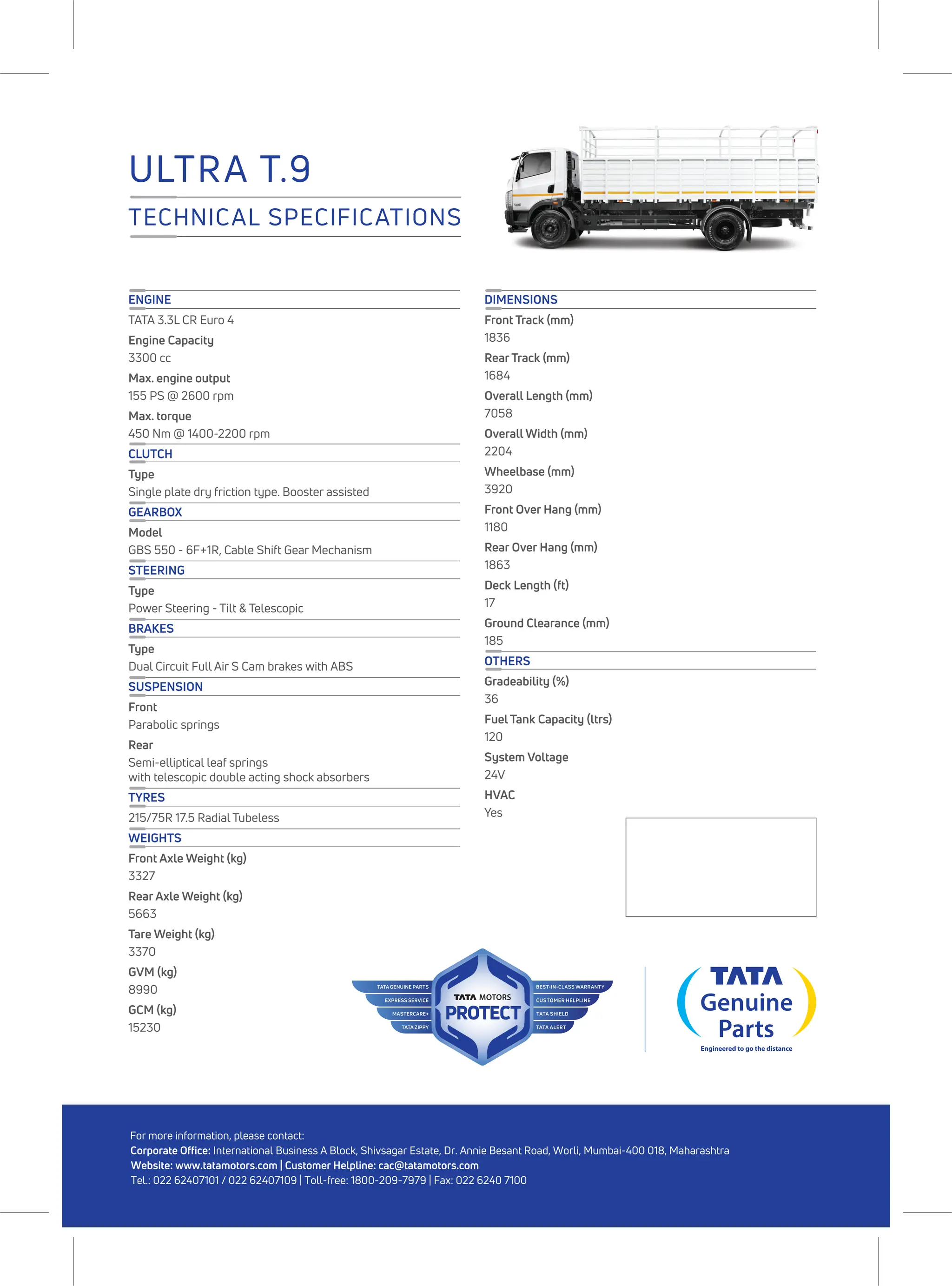 Tata Ultra T9 | Reliable Light Commercial Vehicles | Tata Motors | PDF