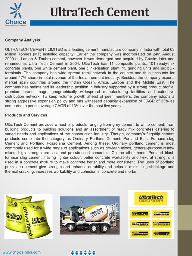 Choice Broking Research-UltraTech Cement. | PDF