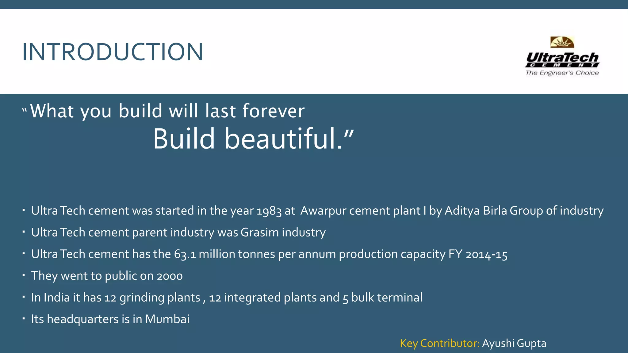 Ultratech cement | PPTX