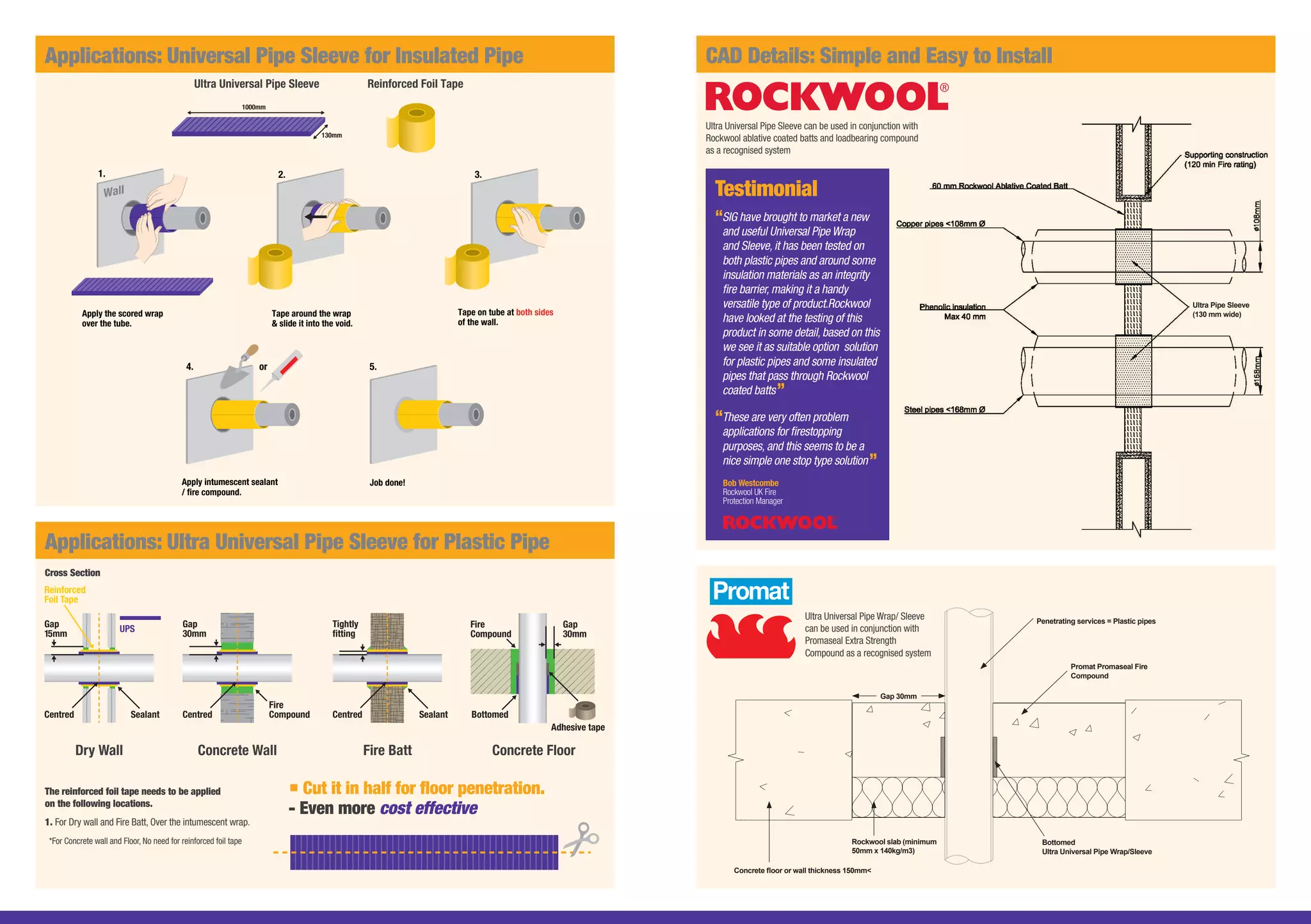 Ultra Universal Pipe Wrap & Universal Pipe Sleeve Brochure | PDF