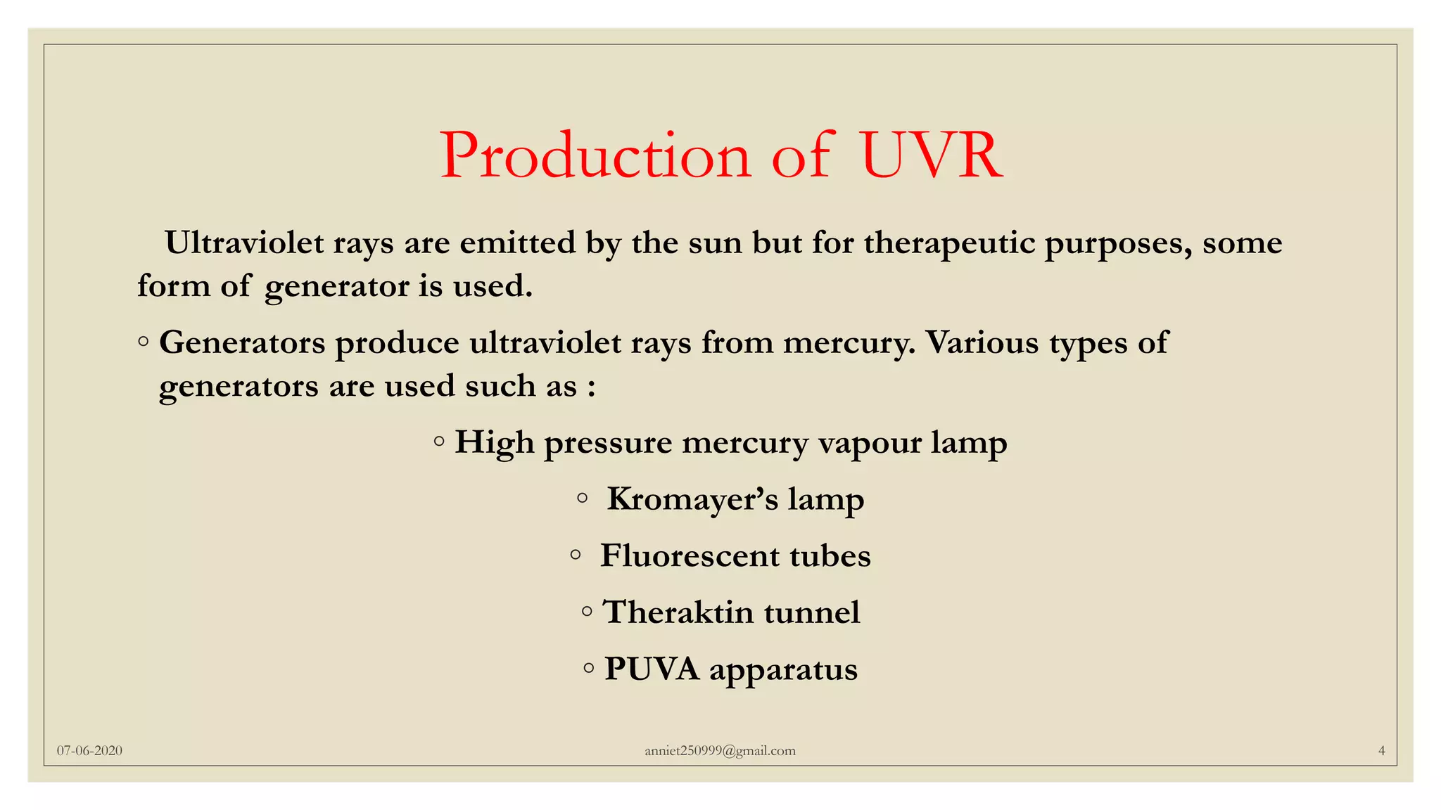 Ultraviolet radiation | PPTX