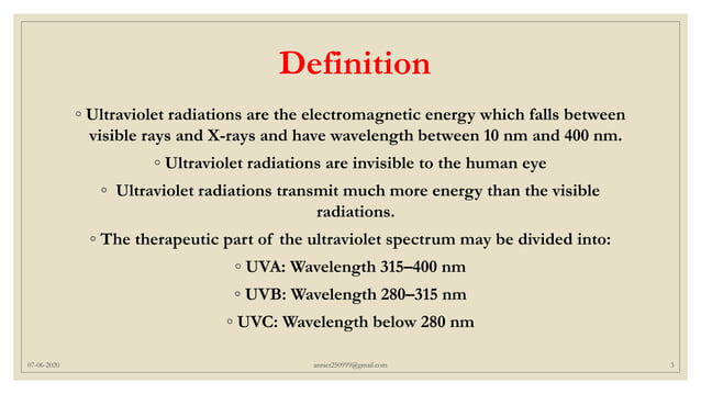 Ultraviolet radiation | PPTX