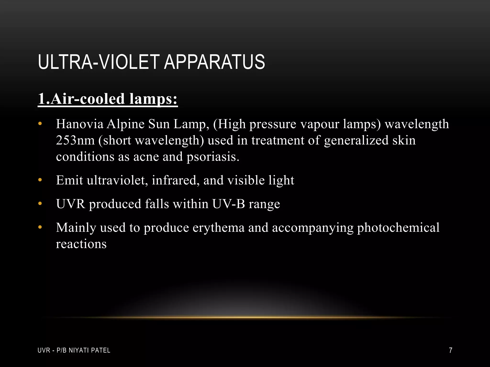 Ultra violet radiation physiotherapy | PDF