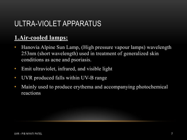 Ultra violet radiation physiotherapy | PDF