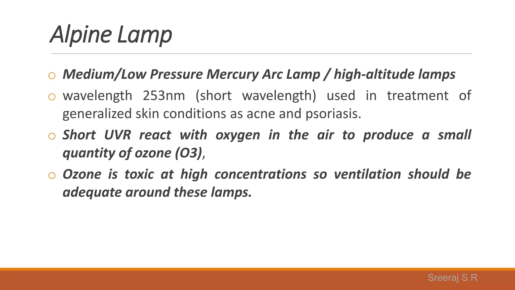 Ultraviolet radiation in Physiotherapy | PPT