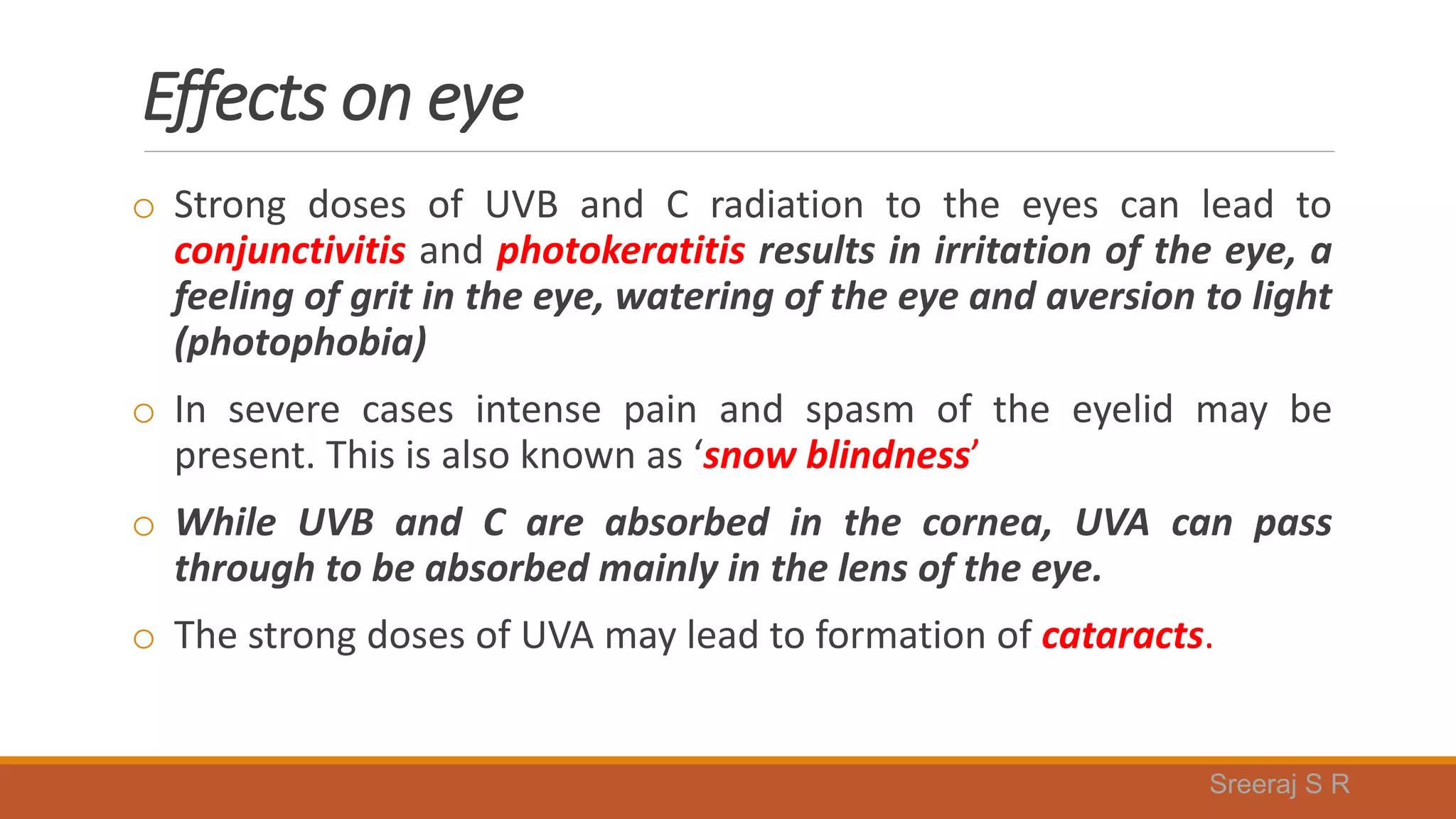 Ultraviolet radiation in Physiotherapy | PPT
