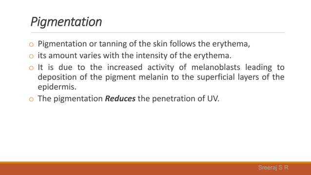 Ultraviolet radiation in Physiotherapy | PPT | Skin and Dermatology ...
