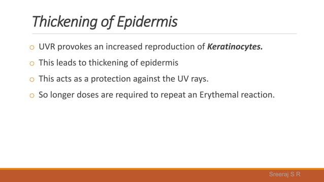 Ultraviolet radiation in Physiotherapy | PPT | Skin and Dermatology ...