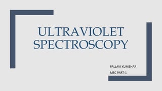 Ultraviolet spectroscopy (organic) | PPTX