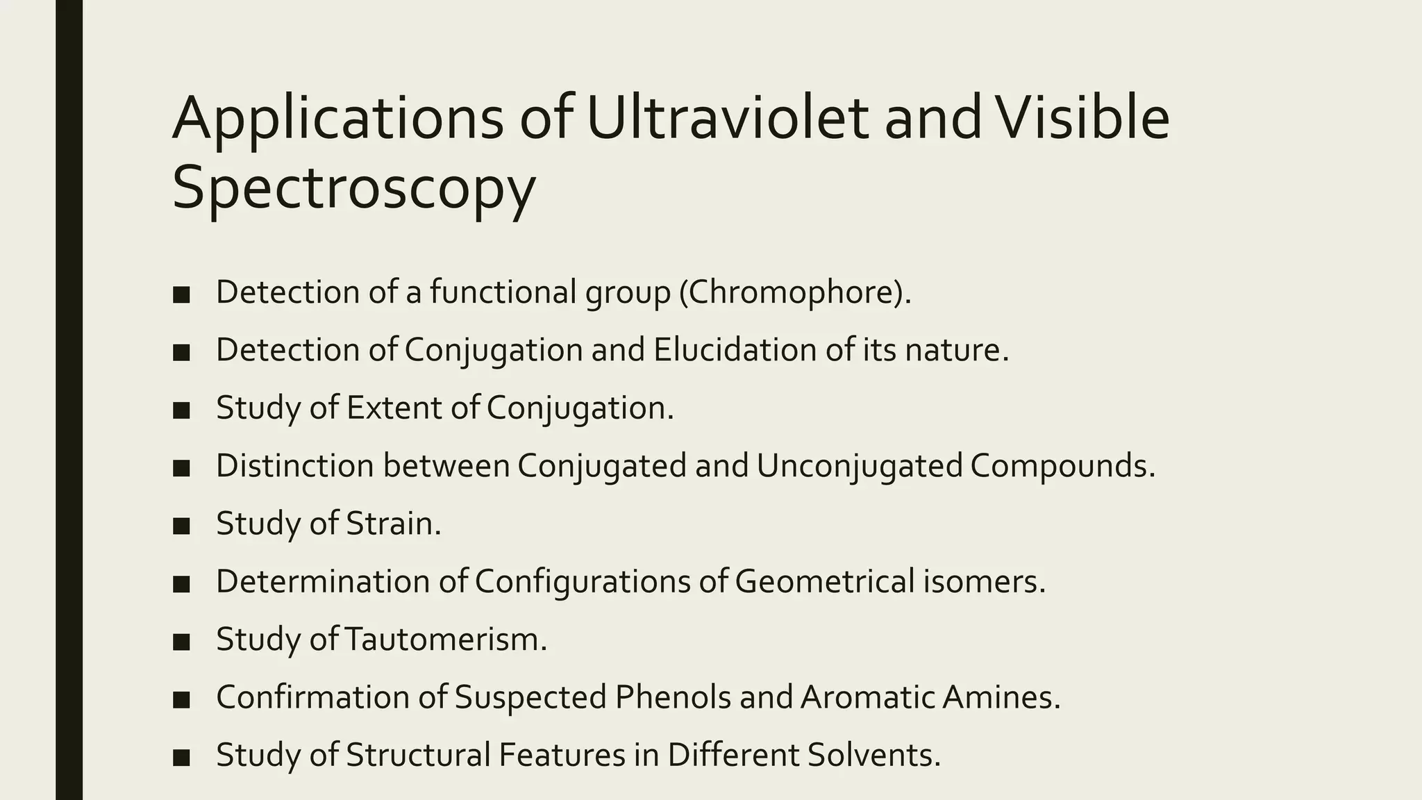 Ultraviolet (uv) and visible spectroscopy ppt | PPTX
