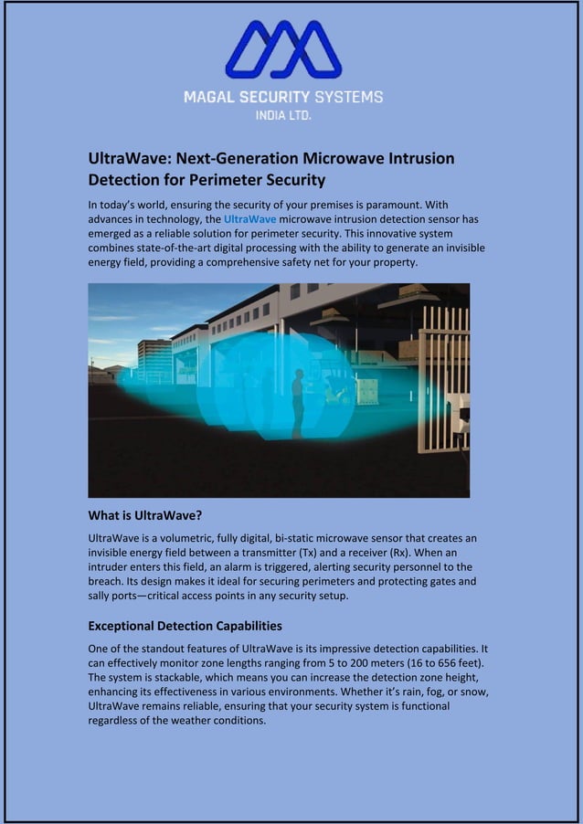 UltraWave and Next-Generation Microwave Intrusion Detection for ...