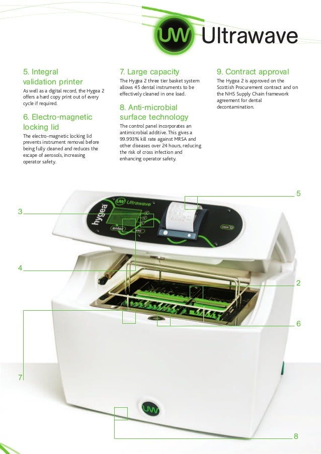 Ultrawave Hygea 2 brochure - HTM compliant ultrasonic cleaner