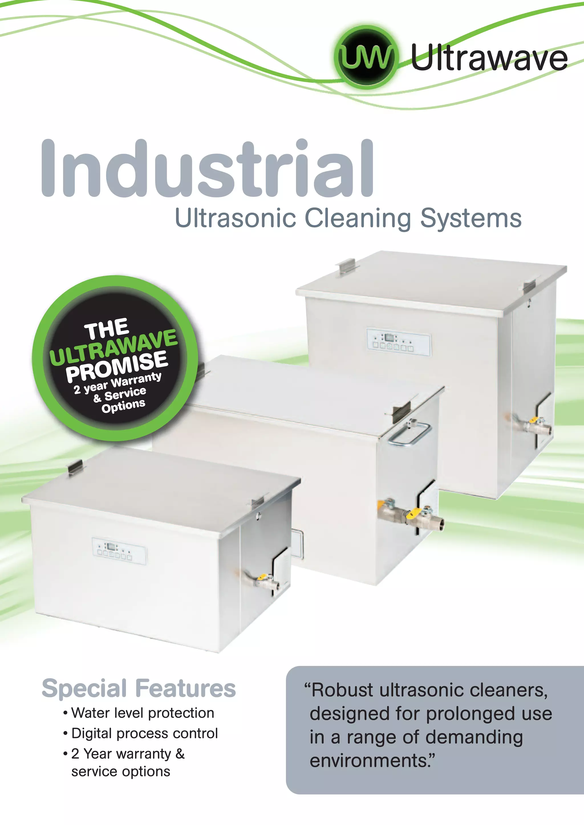 Ultrawave industrial ultrasonic cleaners brochure | PDF