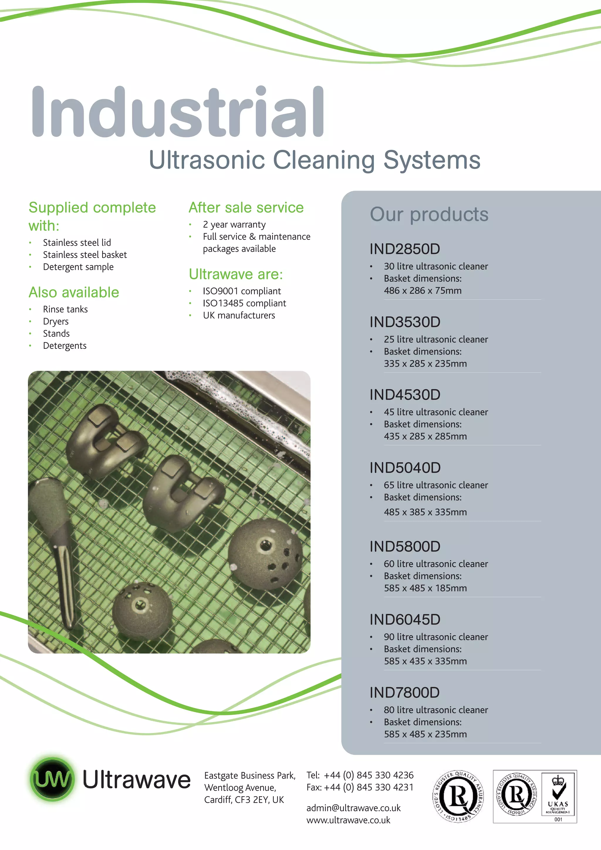 Ultrawave industrial ultrasonic cleaners brochure | PDF