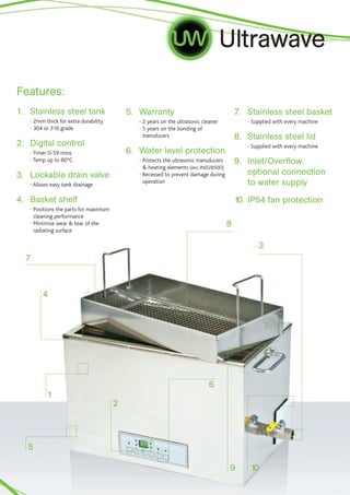Ultrawave industrial ultrasonic cleaners brochure | PDF