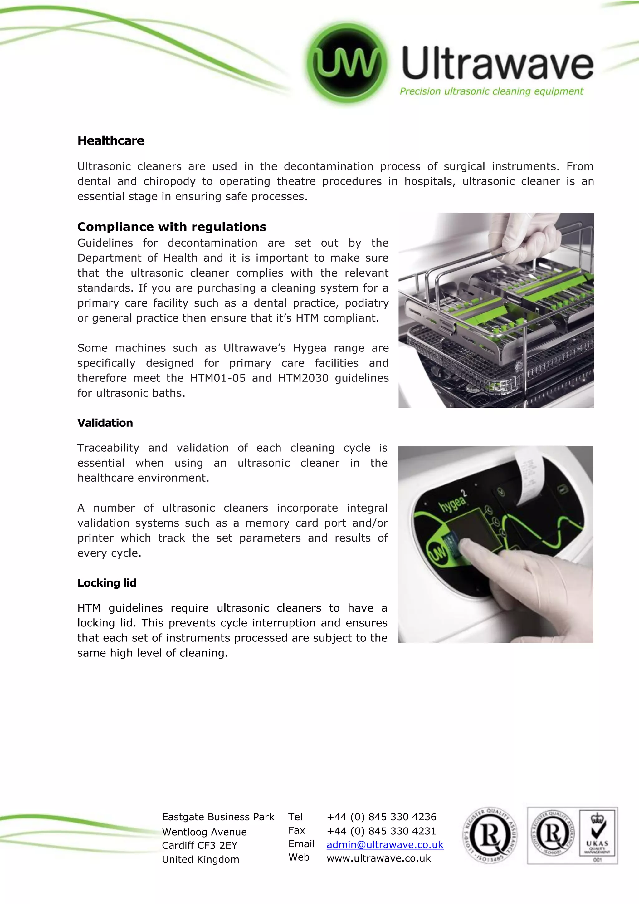 Ultrawave precision ultrasonic cleaning equipment buyers guide | PDF