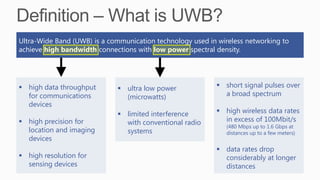 Ultra Wide Band (UWB) | PPTX
