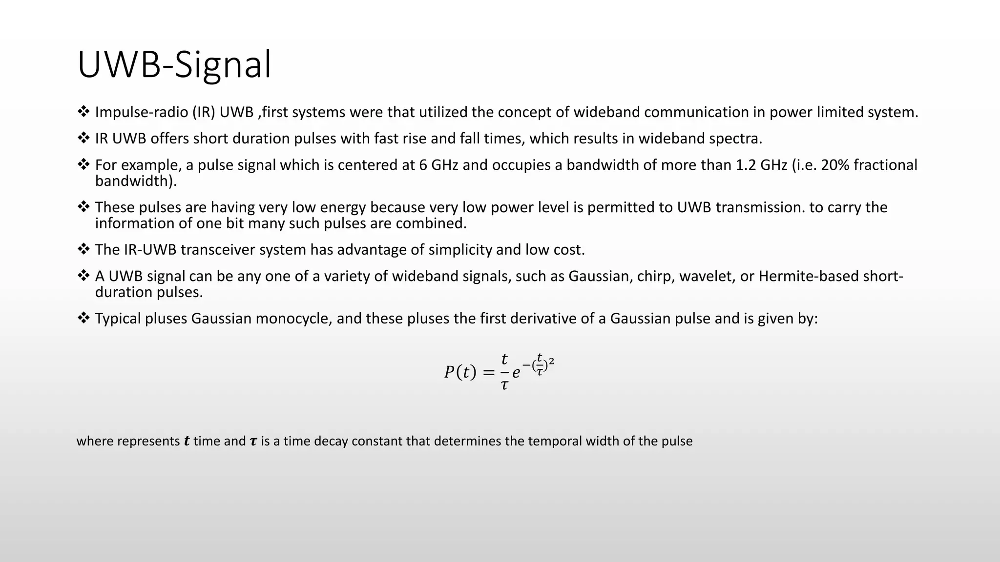 Ultra wideband technology (UWB) | PPTX