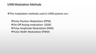 Ultra wideband technology (UWB) | PPTX