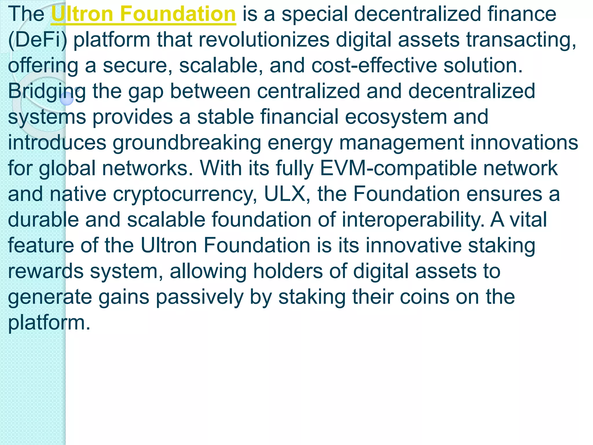 Ultron Foundation | PPTX