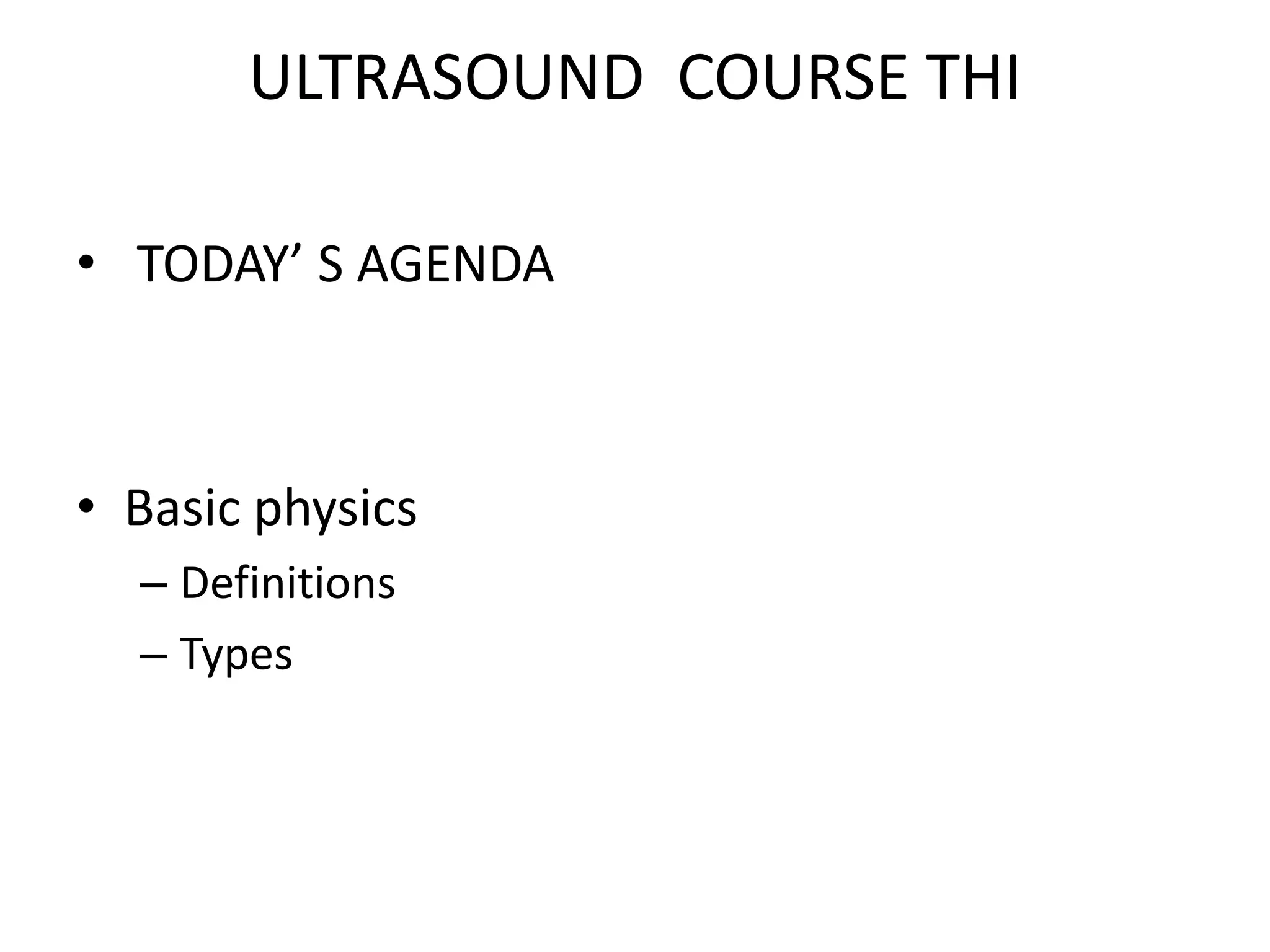 Ultrasound basics | PPT