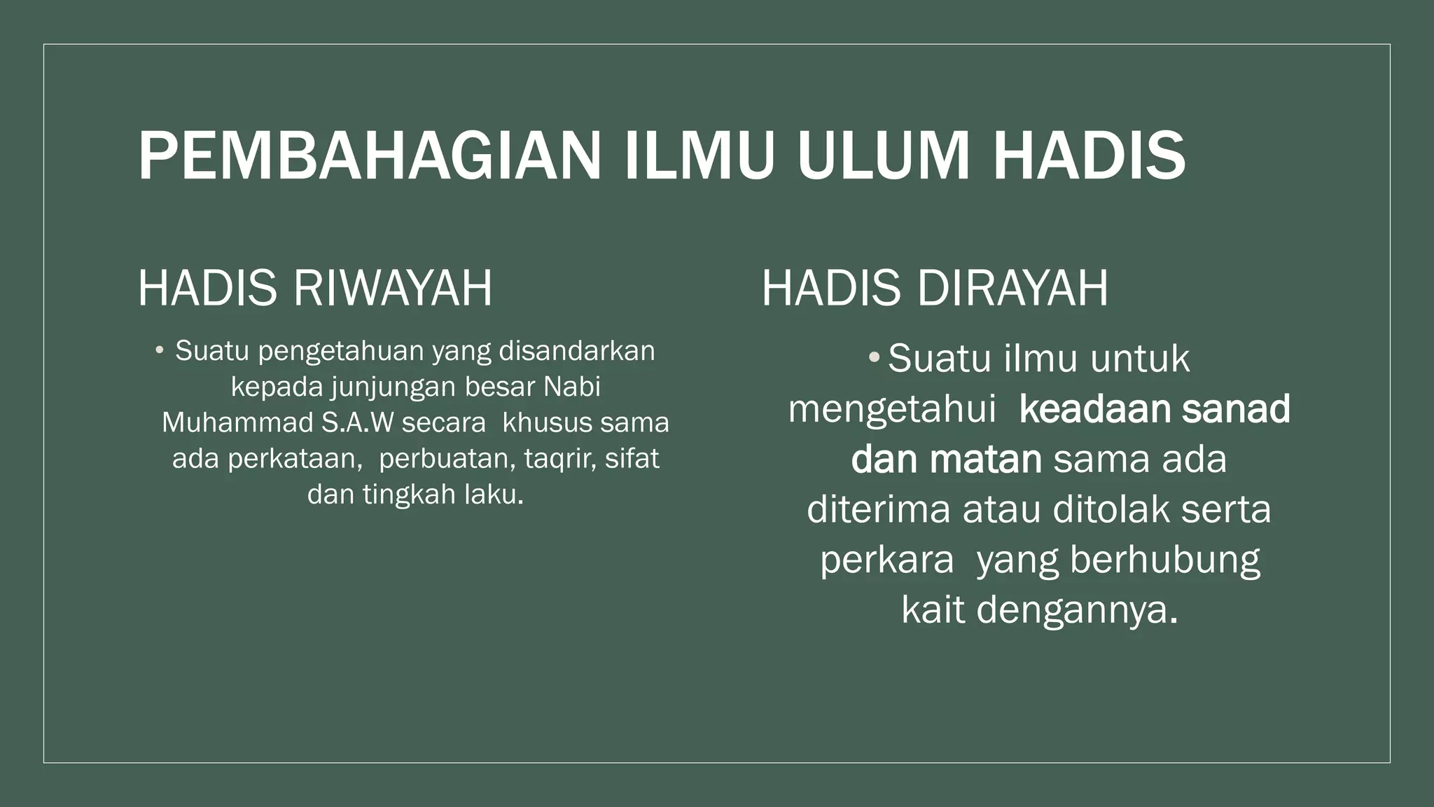 Ulum hadis - Pengenalan | PDF