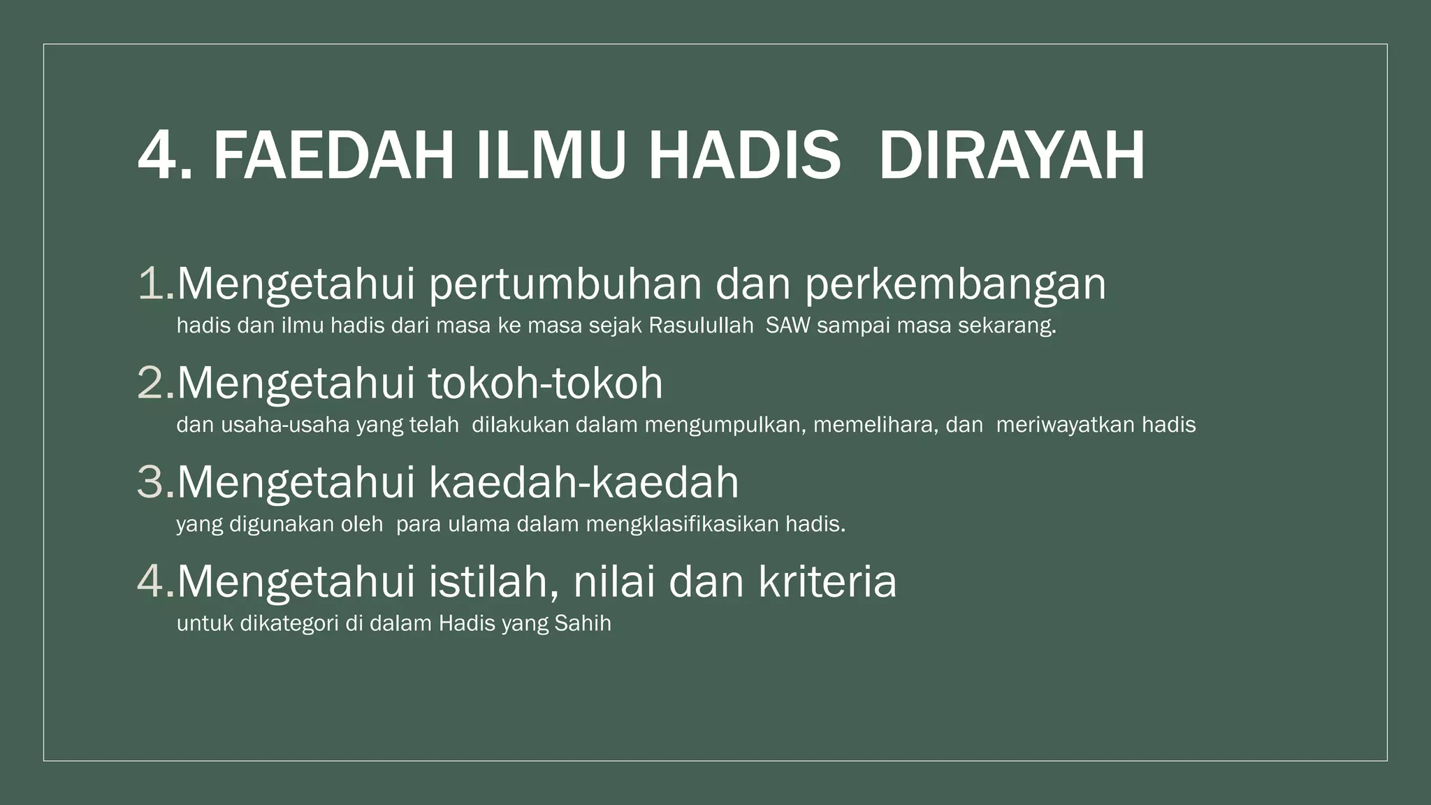 Ulum hadis - Pengenalan | PDF