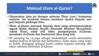 Ulum Quran Sesi 1 Pengenalan Ulum Al Quran | PDF