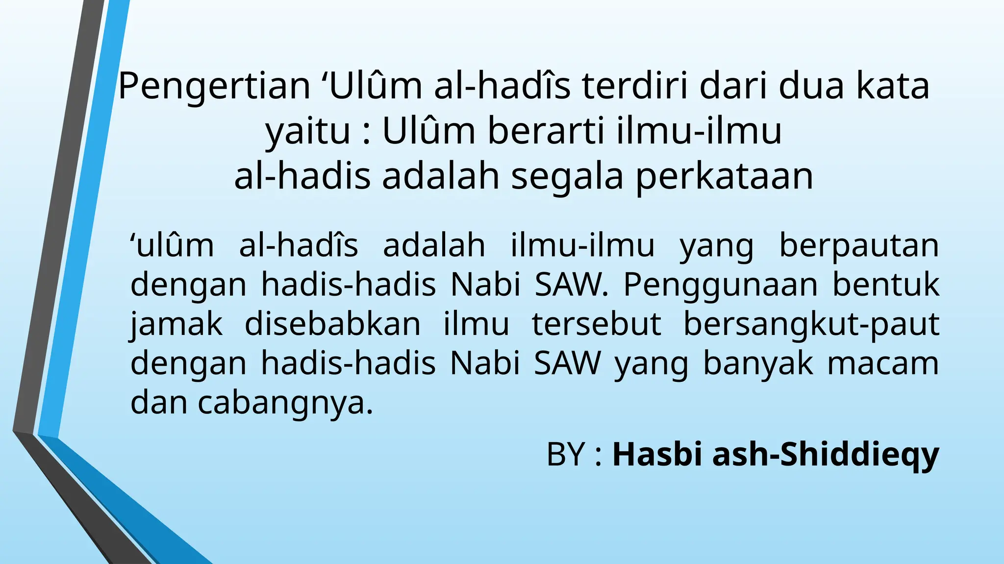 ilmu hadist, hadist, sunnah, khobar, atsar | PPTX