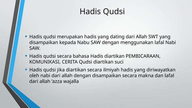 ilmu hadist, hadist, sunnah, khobar, atsar | PPTX